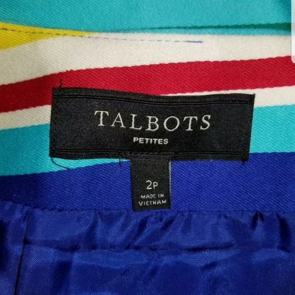 Talbots | Skirts | Talbot Blue Green Stripe Size 2p Pencil Skirt | Poshmark